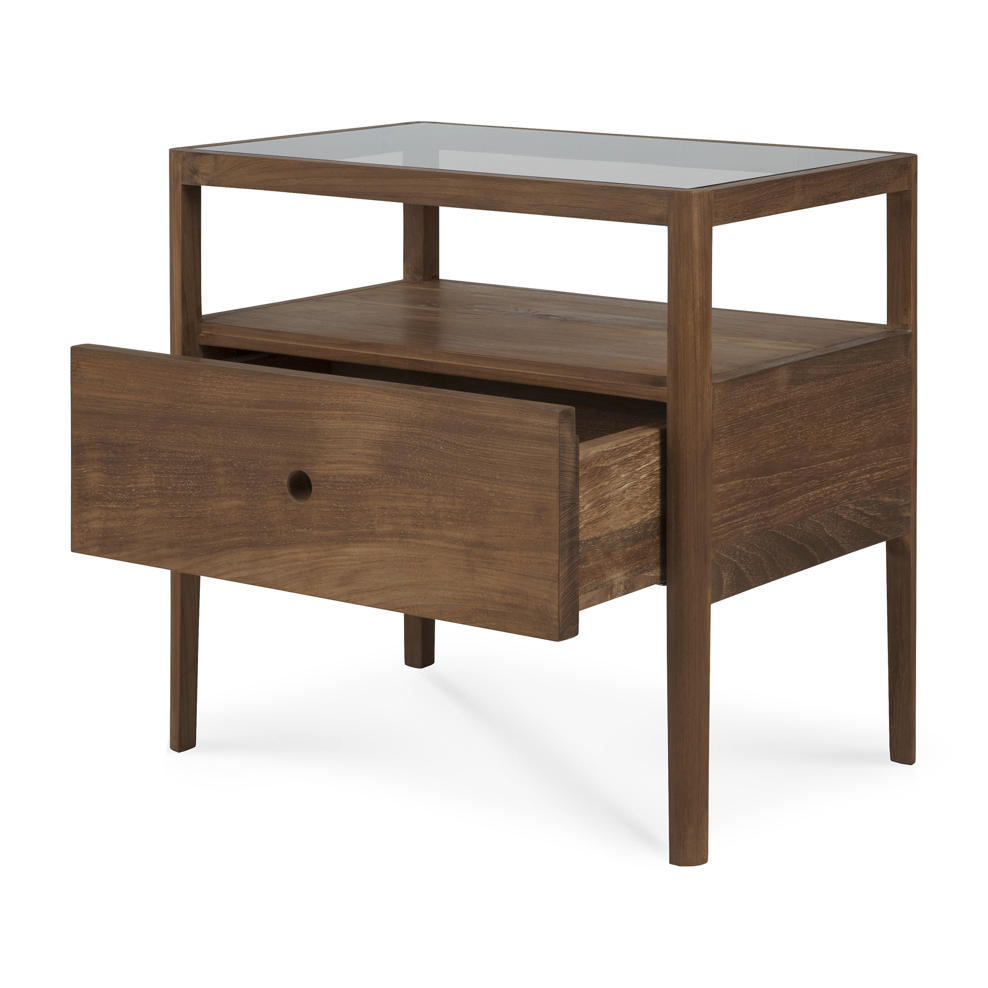 Reclaimed Teak Spindle Bedside Table Ethnicraft - Meubelen Jonckheere