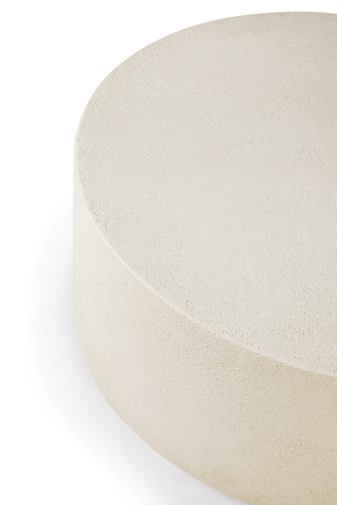 Microcement Elements Off White Round Coffee Table Ethnicraft - Meubelen ...