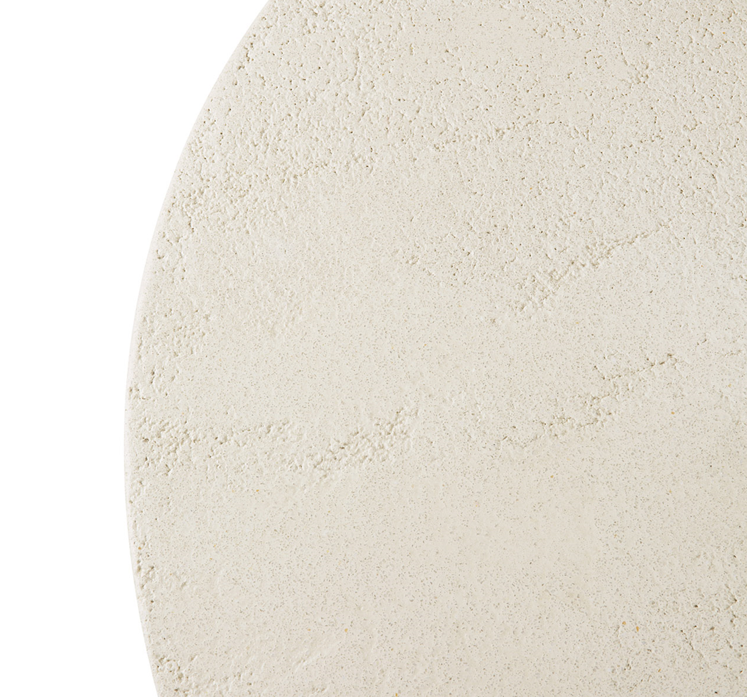 Microcement Elements Off White Round Coffee Table Ethnicraft - Meubelen ...