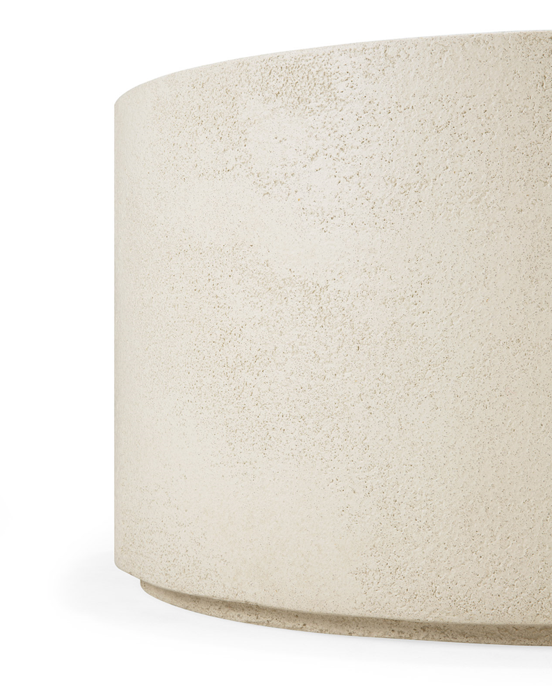 Microcement Elements Off White Round Coffee Table Ethnicraft - Meubelen ...