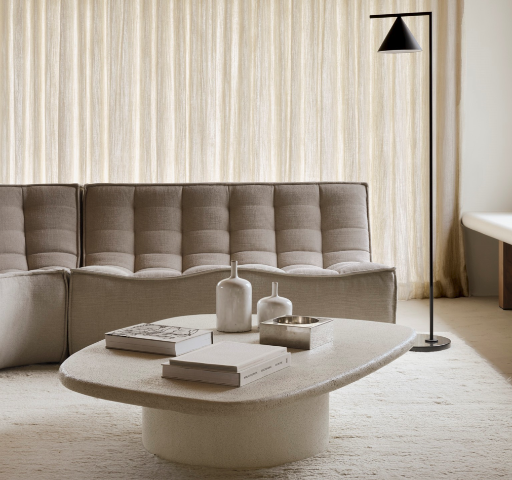 Elements Coffee Table Pebble Shape Off White Ethnicraft - Meubelen ...